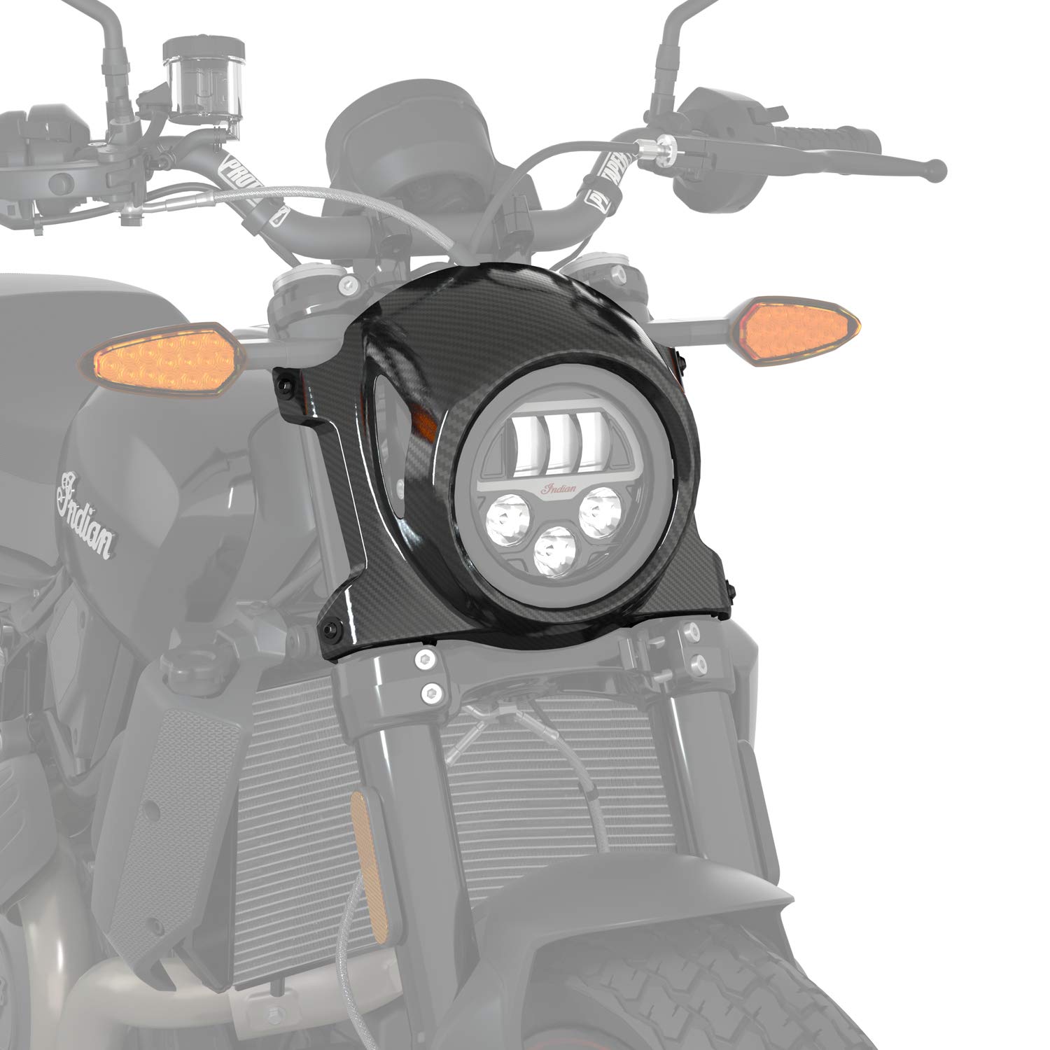 Indian Motorcycle Carbon Fiber Nacelle without Headlight Cowl - 288481 ...