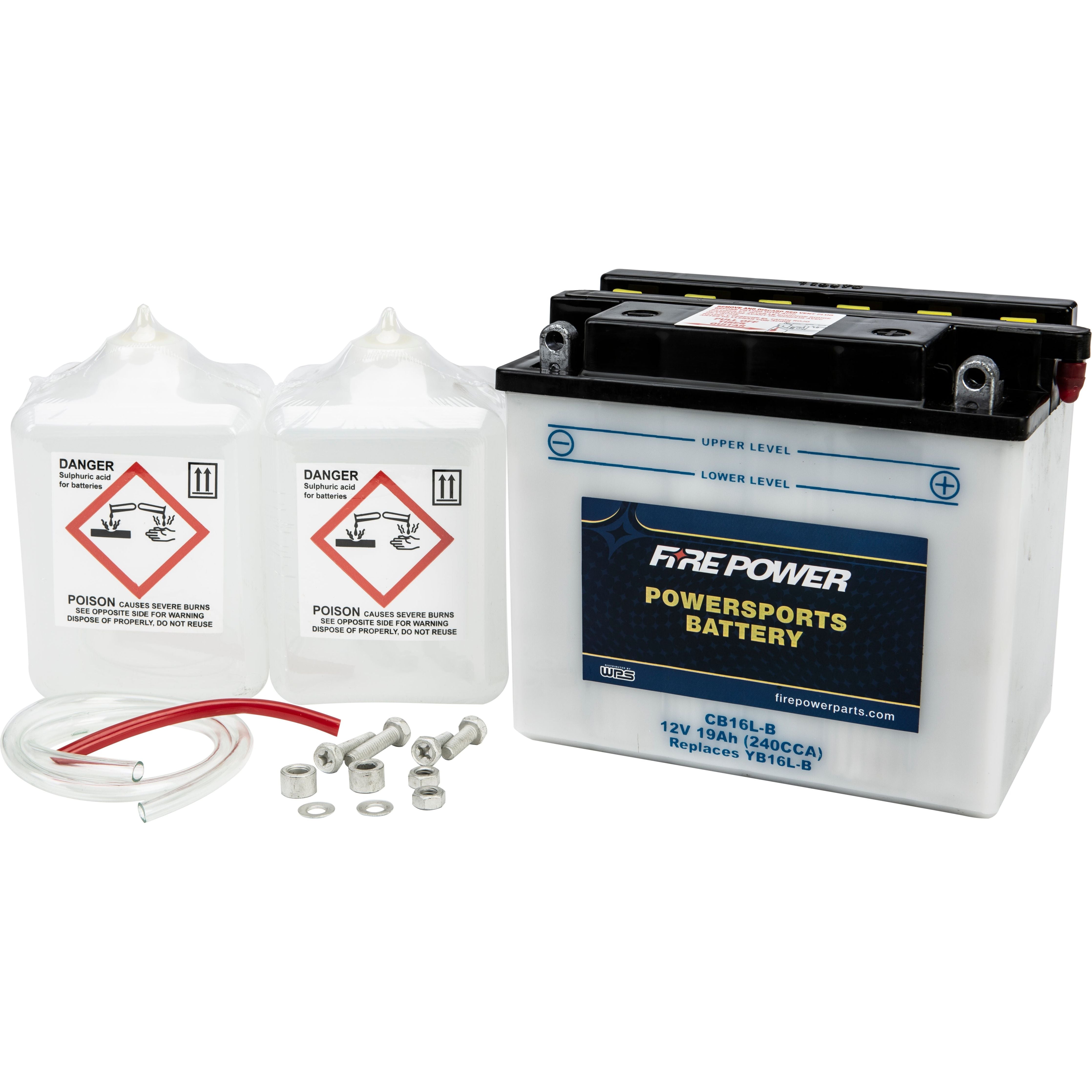 Fire Power Battery W/Acid Cb16l B 12v Heavy Duty – RideNow Parts