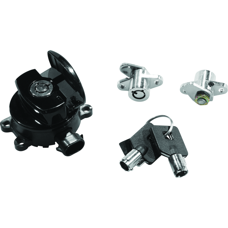 Bikers Choice 14-21 Road King Black Ignition Switch & Saddlebag Lock K ...